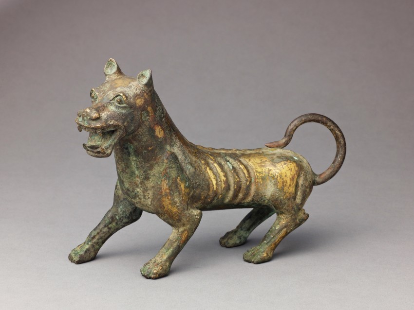 晚清民国 鎏金铜狗 美国大都会博物馆藏-古玩图集网